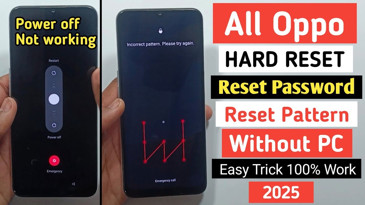 All Oppo Reset Password/Pattern || Oppo Hard Reset Not Working | Forgot ...