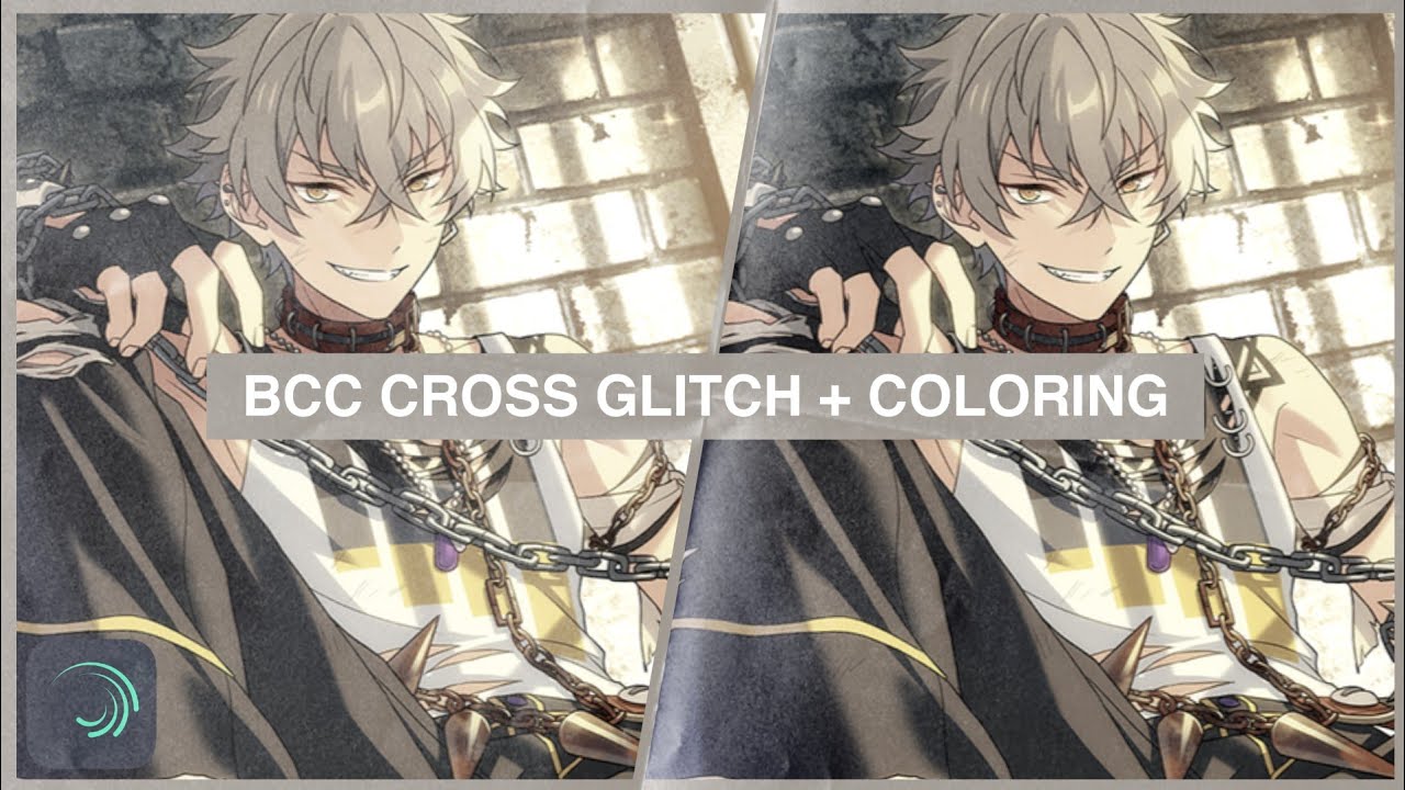 bcc cross glitch + coloring / alight motion - YouTube