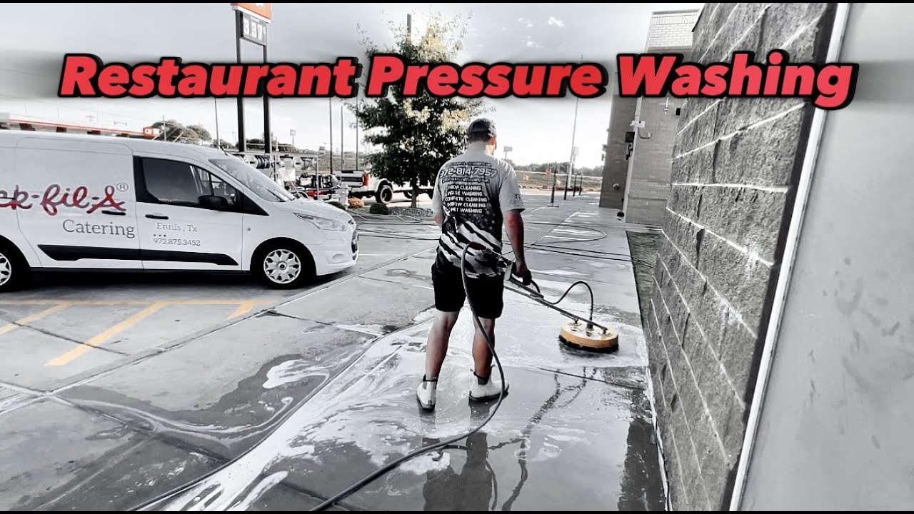 Pressure Washing Restaurant Contract! - YouTube