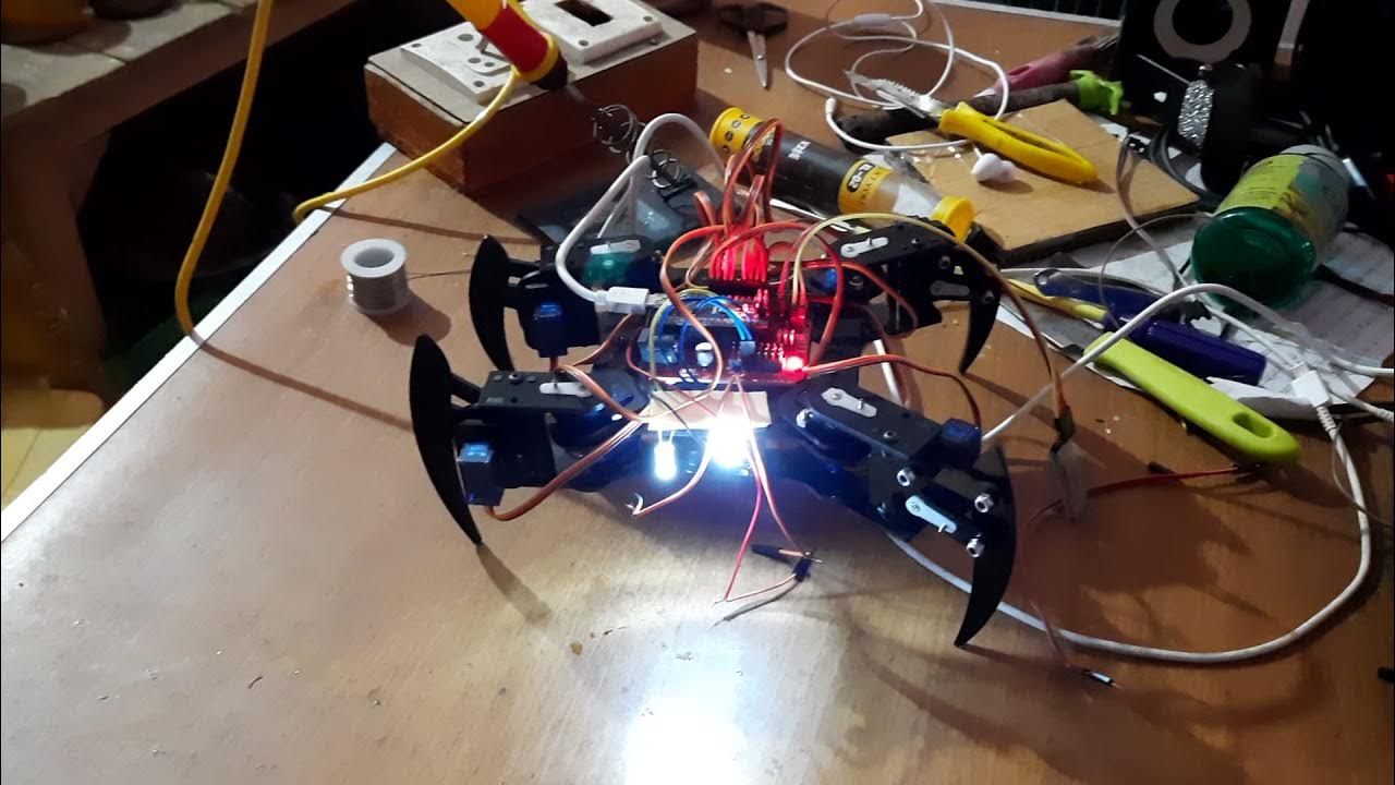 Spider robot using arduino nano - YouTube