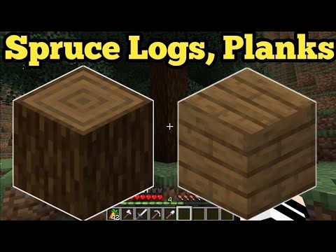 How to get Spruce Logs, and Planks in Minecraft - YouTube