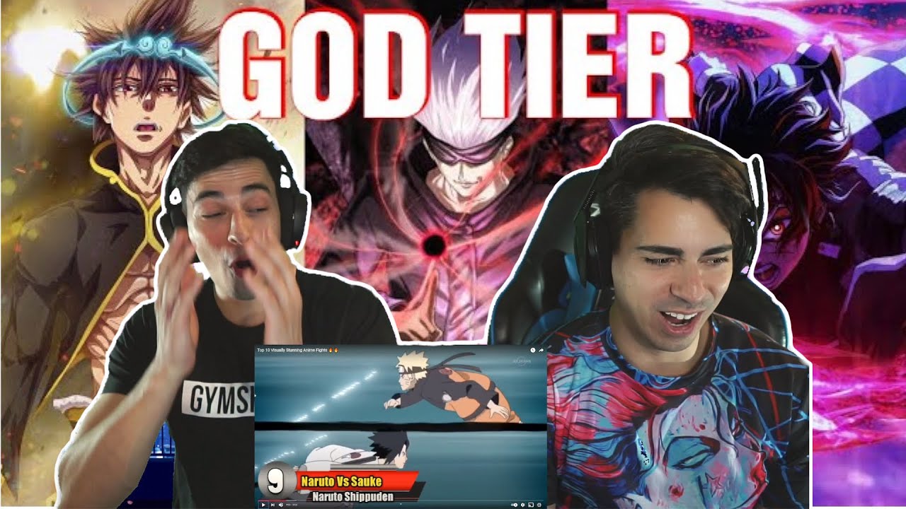 Top 10 Visually Stunning Anime Fights (Reaction) - YouTube