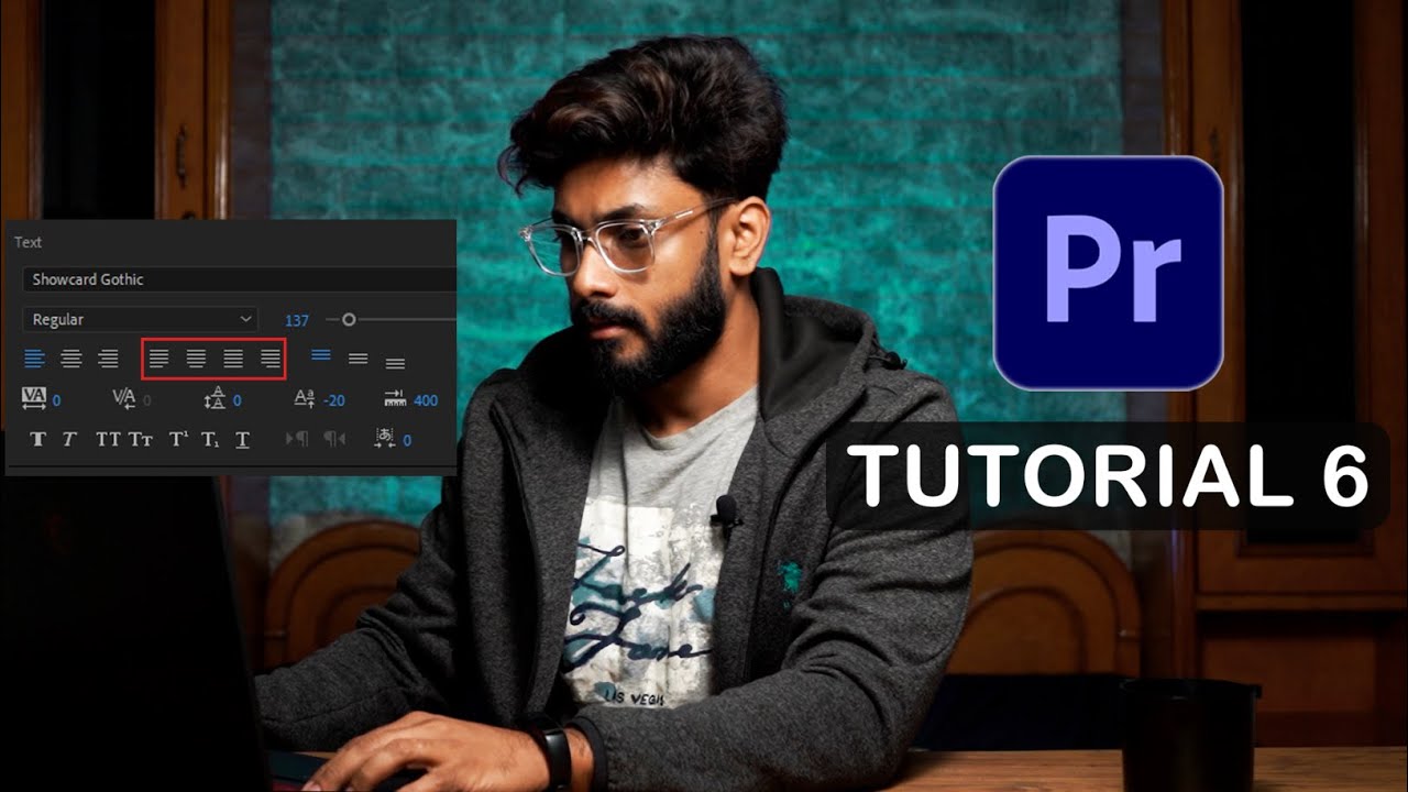 Title and Graphics Animation | How to enable Justify | Premiere Pro for ...