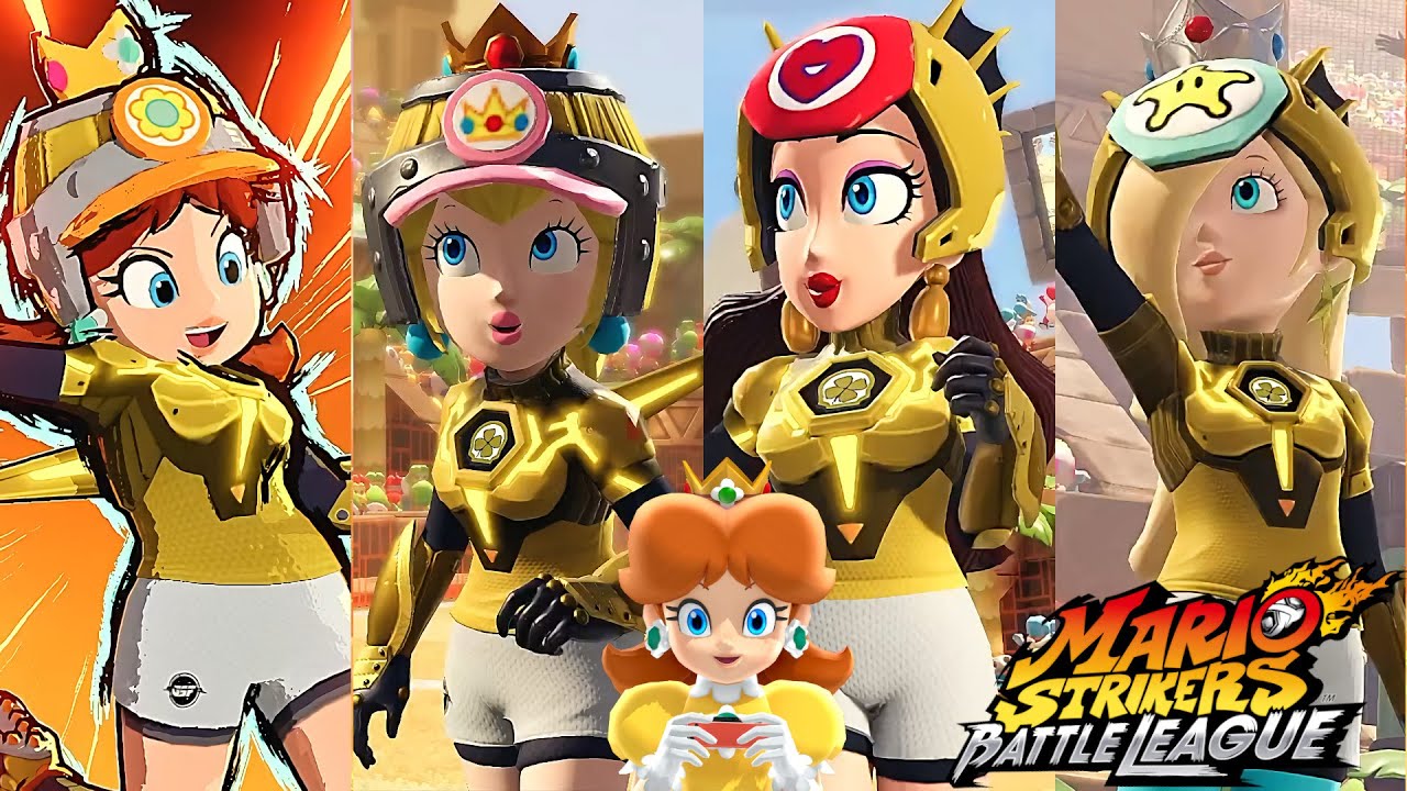 Mario Strikers Battle League Daisy Peach Pauline and Rosalina at Desert ...