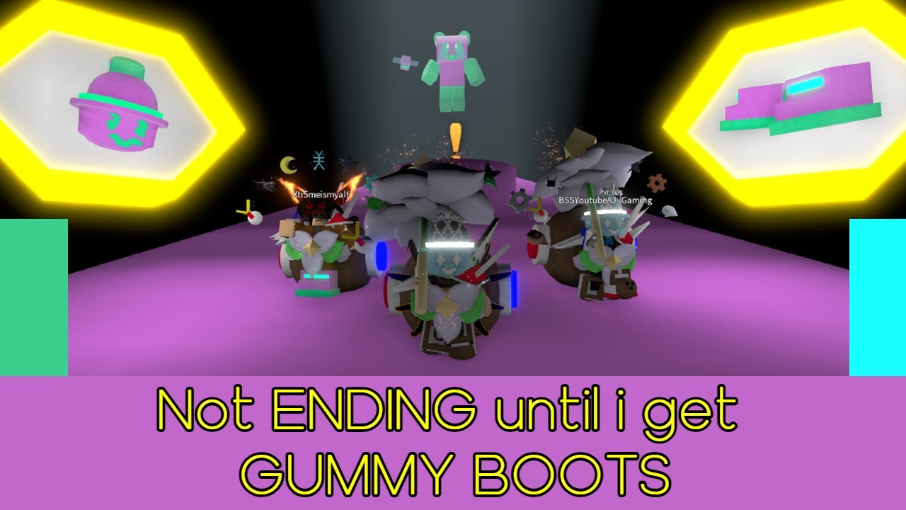 Roblox Bee Swarm Simulator | Not ENDING until i get Gummy BOOTS! - YouTube