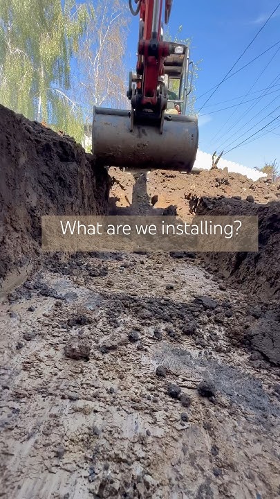 What are we installing? 🍃 #homeimprovement #trenching #digging # ...