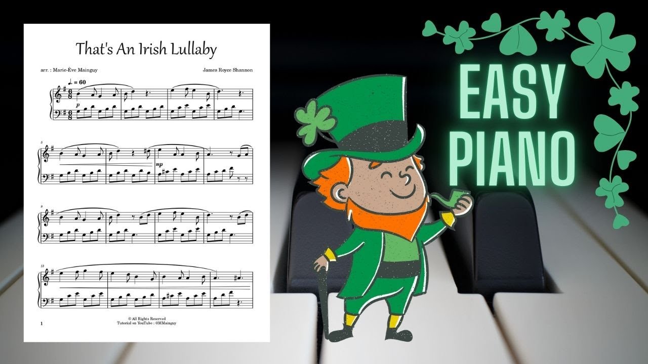 Irish Lullaby (Too Ra Loo Ra Loo Ral) | Easy Piano Sheet Music - YouTube