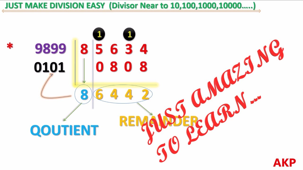 An Amazing Division Trick-Just Make Division Easy (EASIEST TUTORIALS ...