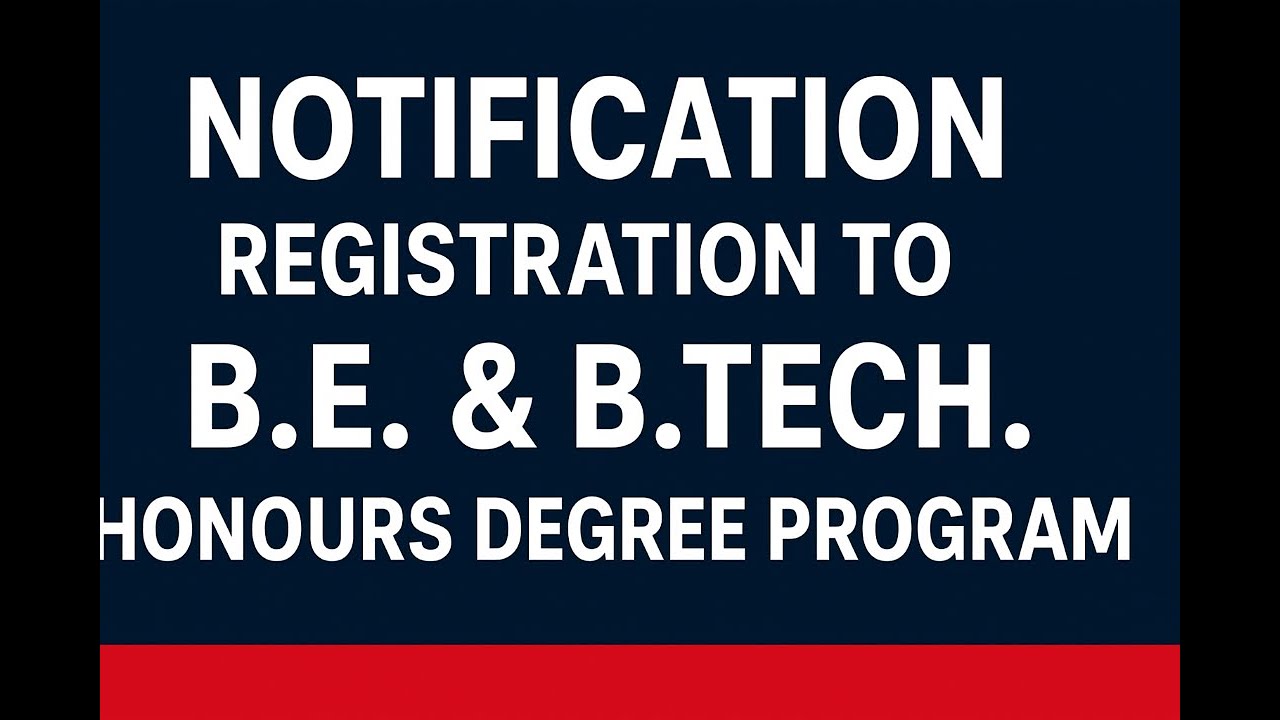 "🚨 Registration Open! B.E. & B.Tech Honours Degree Programs 2025 ...