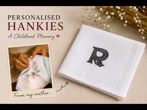 Personalised Initials Hankies | Father's Day, Birthday, Wedding Trousseau & Raksha Bandhan Gifts