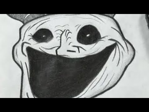 how to draw scary troll face step–by–step | creepy drawing tutorial ...