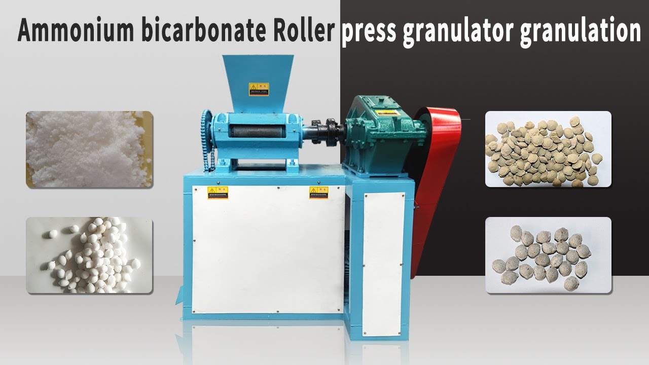 Industrial salt roller press granulator machine - YouTube