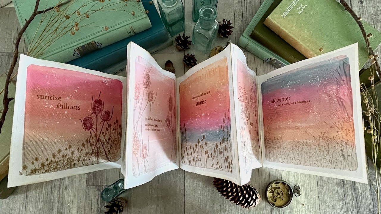 Books Books Books - Winter Sunrise Accordion Album - YouTube