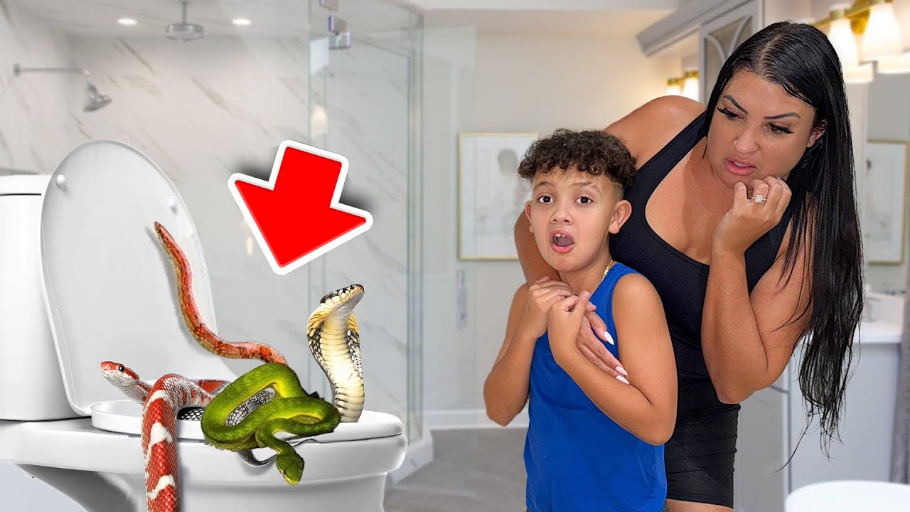 We Found a VENOMOUS SNAKE Coming Out of the TOILET... - YouTube