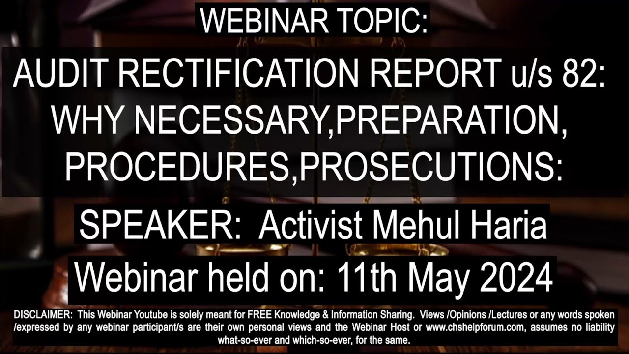 AUDIT RECTIFICATION REPORT u/s 82: PROCEDURES, PROSECUTIONS: | Activist ...