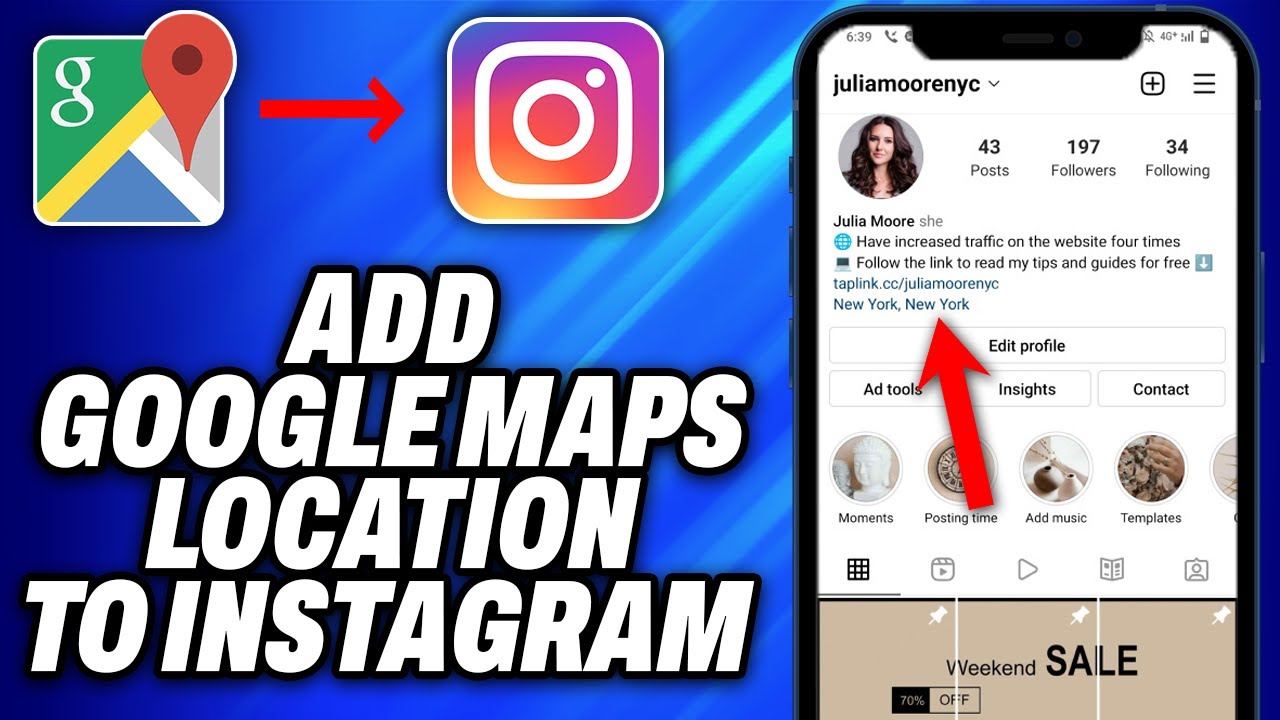 How To Add Google Maps Location To Instagram -Easy Fix - YouTube