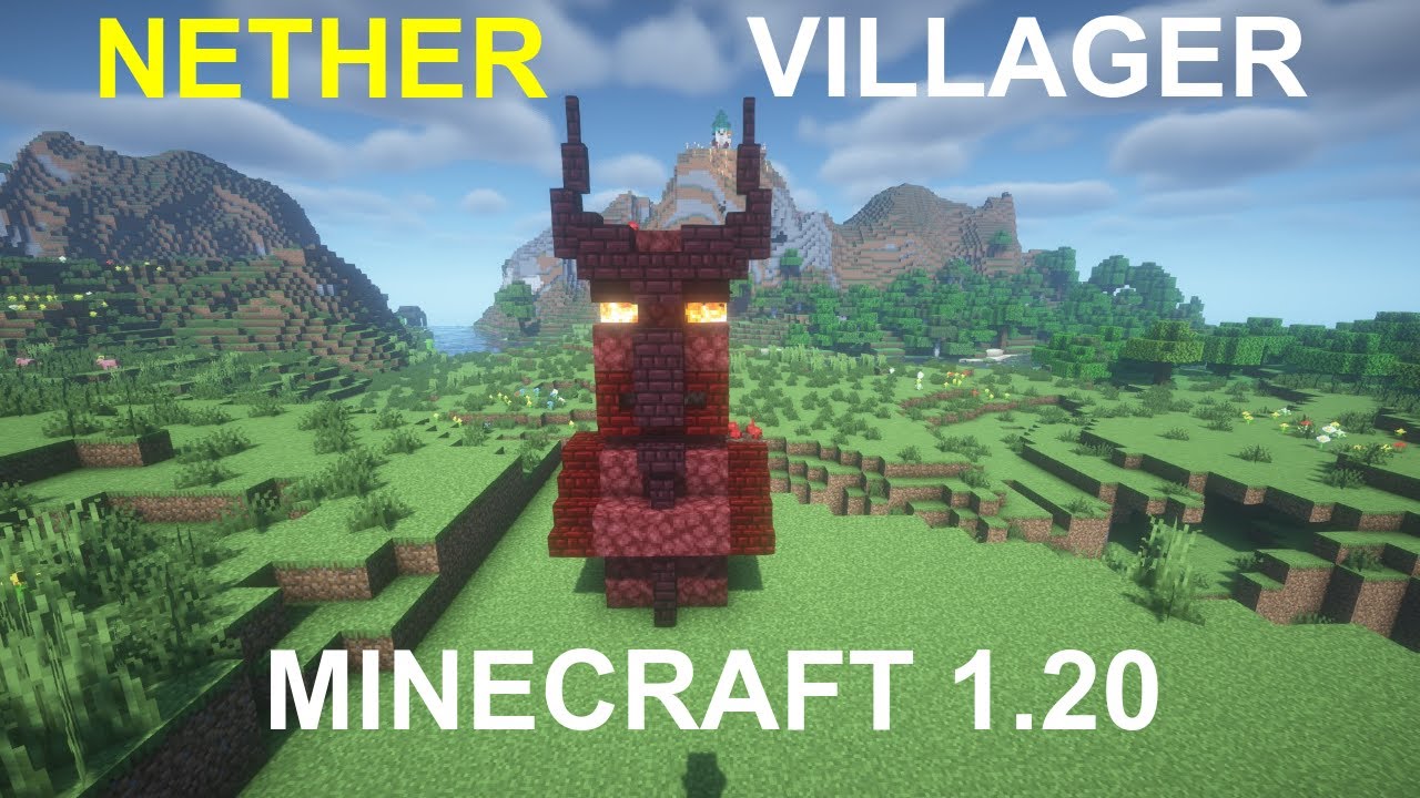 MINECRAFT: BUILDING NETHER VILLAGER STATUE - YouTube