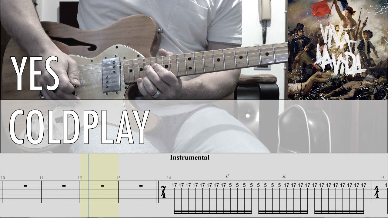 Yes Coldplay Cover • Guitar Tab • Tutorial • Lesson - YouTube