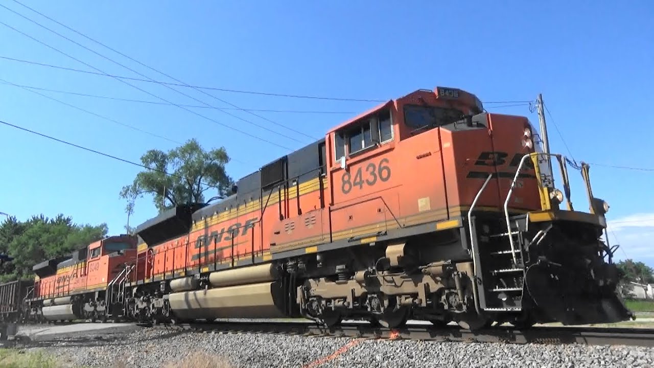 Two BNSF ACe's Lead Iron Ore Train, Colona, IL 6/13/20 - YouTube