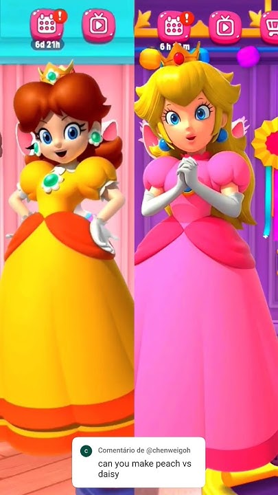 Daisy Vs Peach Mario My Talking Angela 2 Daisy Peach Princesspeach Princessdaisy Supermario