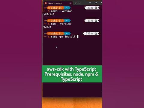 How to install AWS CDK to work in TypeScript? - YouTube