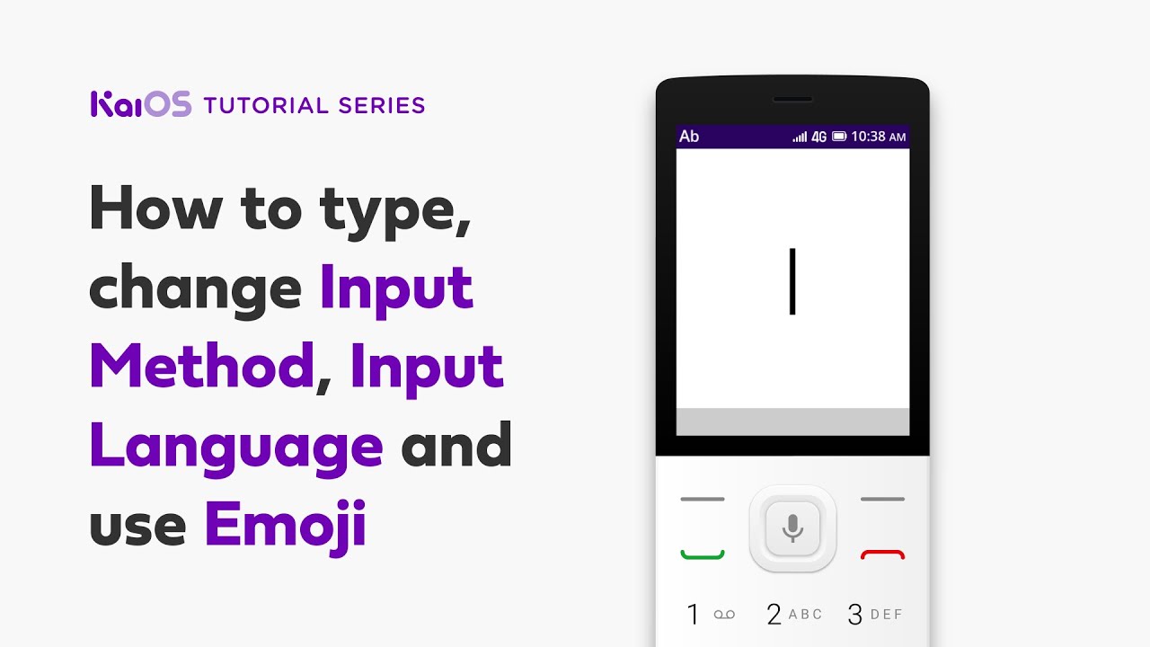How to type, change input method, input language and use emoji on KaiOS phone - YouTube