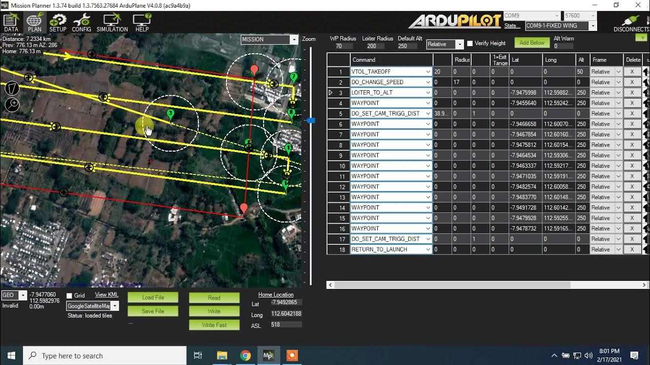 Membuat Misi Terbang Drone Vtol di Mission Planner - YouTube