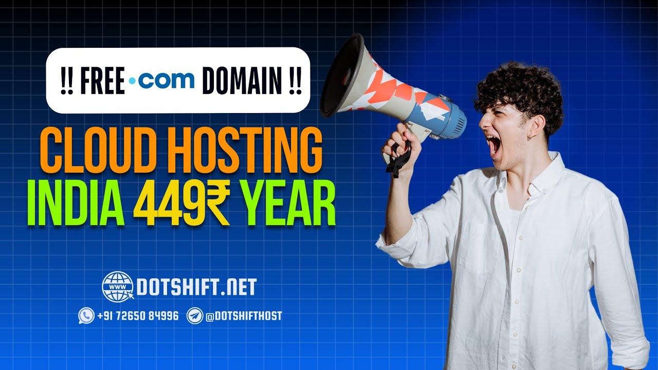 🚀 Indian Cloud Hosting ₹449/Year | FREE .COM Domain | Fast & Secure Web Hosting 💻 - YouTube