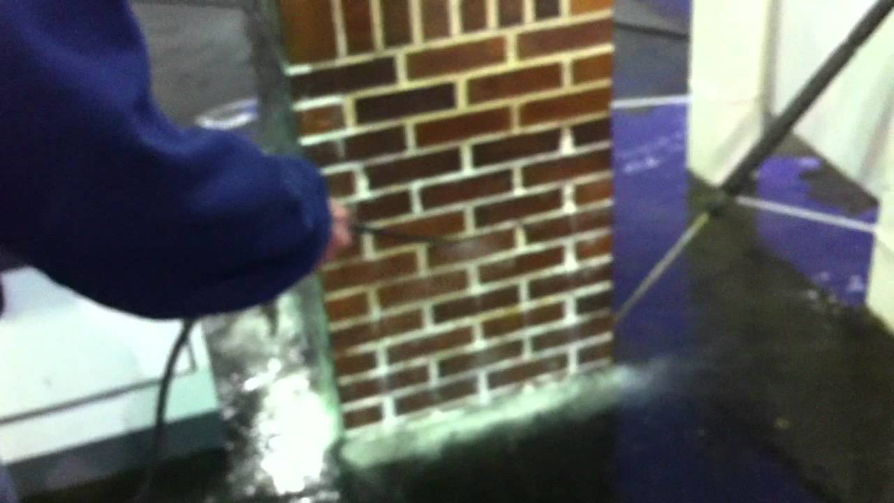 Lime Run Removal From Brick Chicago - YouTube