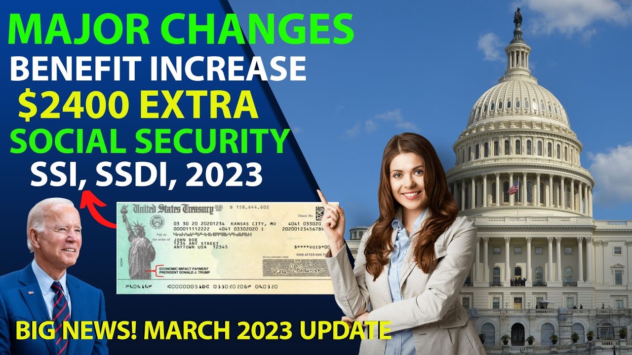 $2400 CHECKS - BIG NEW 2023 SSI SENIORS SSDI Social Security Update ...