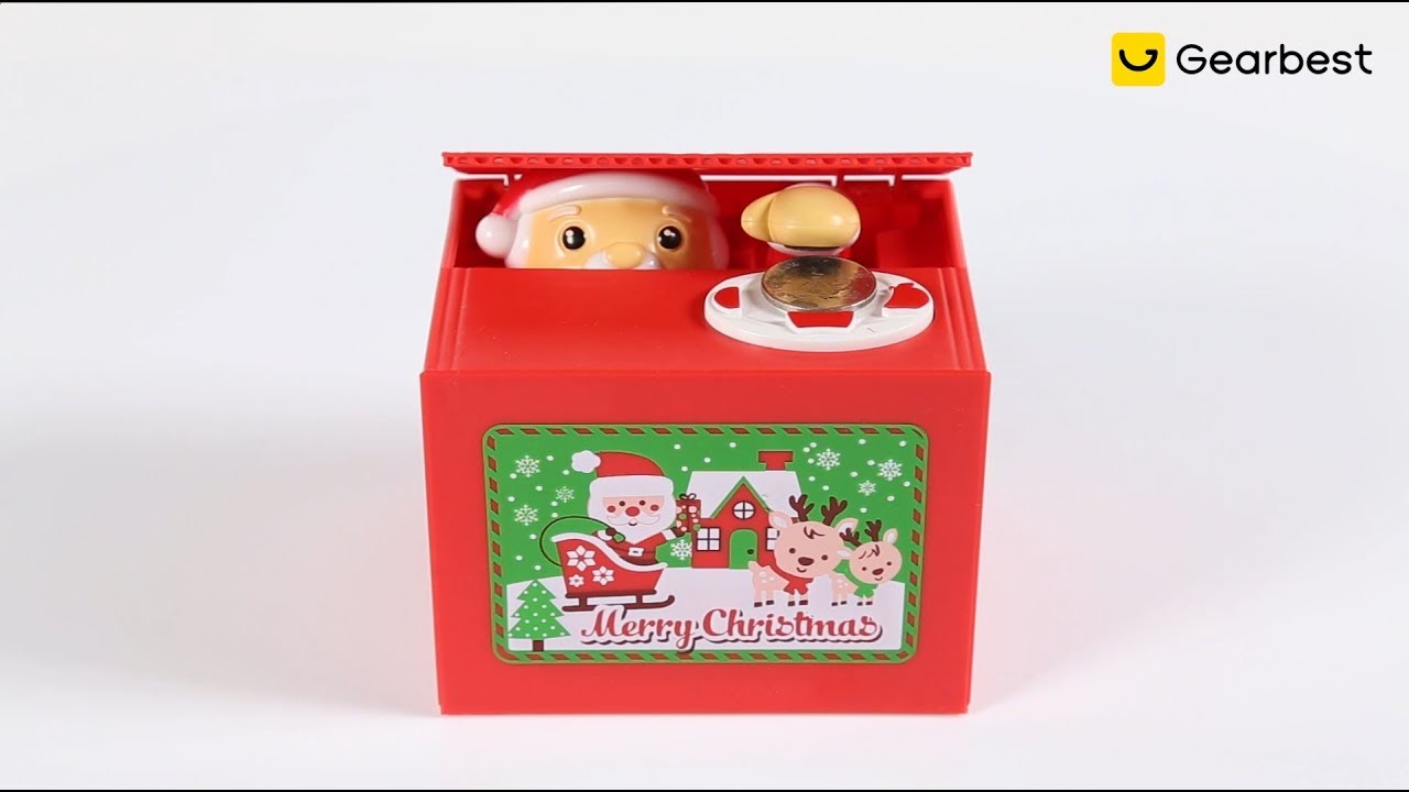 Christmas Electric Music Stealing Money Santa Piggy Bank Gift Party ...