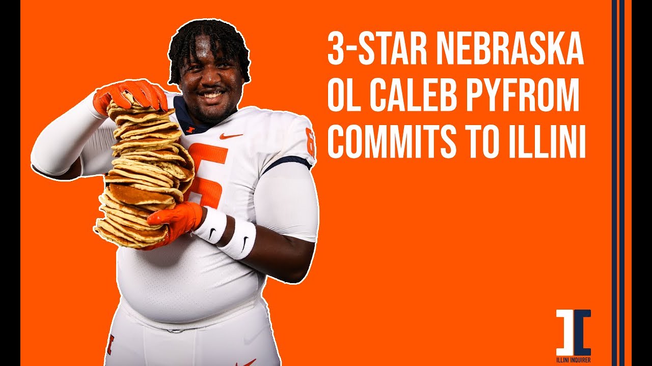 Reaction: Illini land 3-star OL Caleb Pyfrom - YouTube