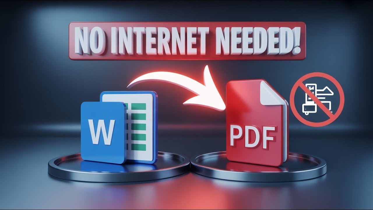 How to Convert Word to PDF Without Internet | Offline Technique - YouTube
