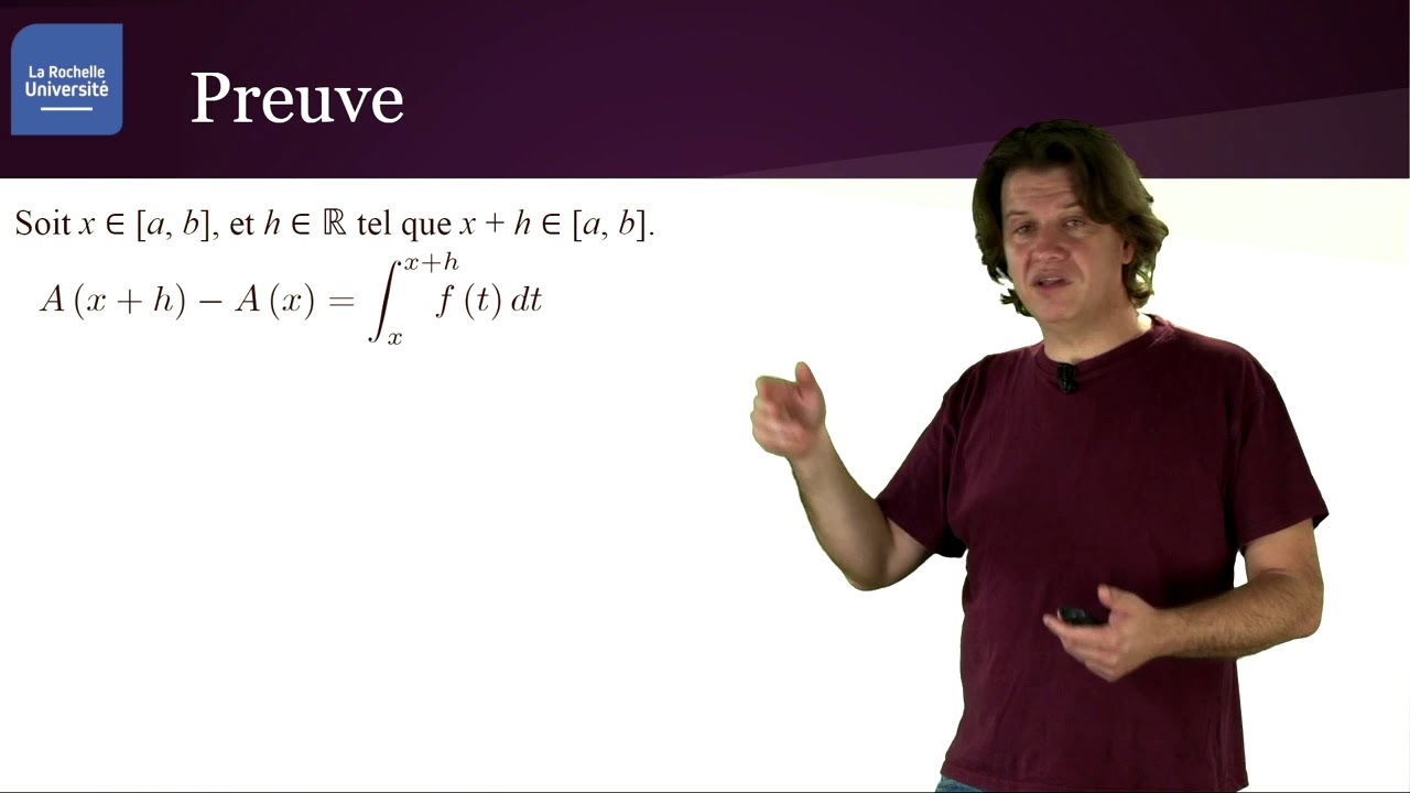 Intégrale de Riemann 4/4 : théorème fondamental de l'analyse - YouTube