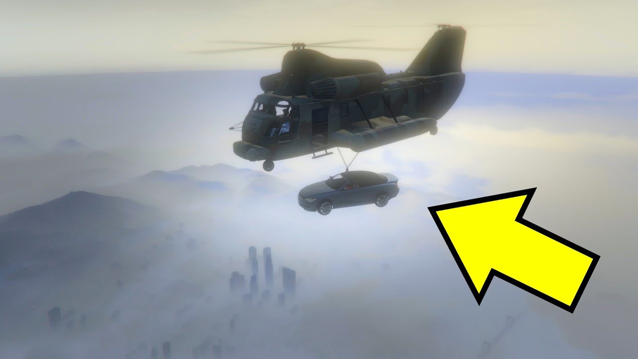 Sky Diving While Sat Inside a Car into the Ocean! Experiment on GTAV ...