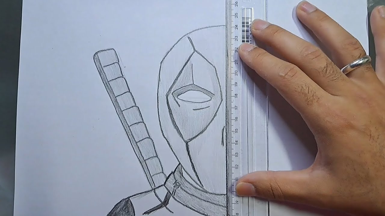 Drawing Deadpool easy | Marvel | Step by step - YouTube