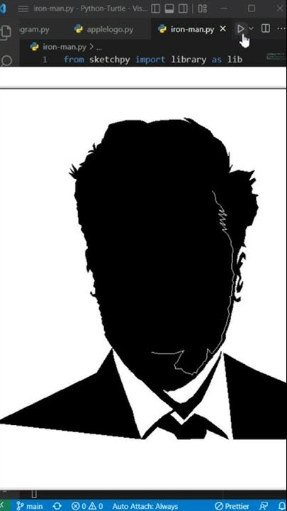 Draw Iron-Man In Python | Tony-Stark | Python Programming Project | Python Tutorial #shorts # ...