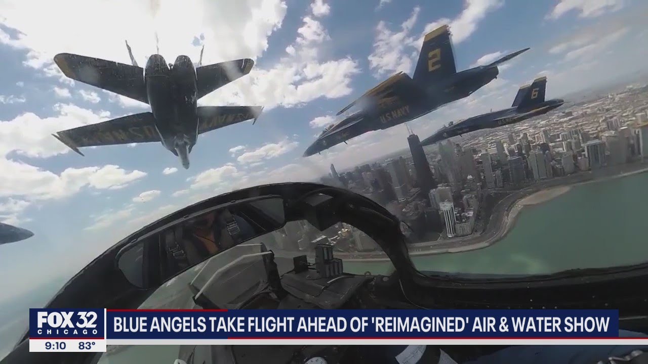 Blue Angels take flight above Chicago ahead of Air and Water Show this ...