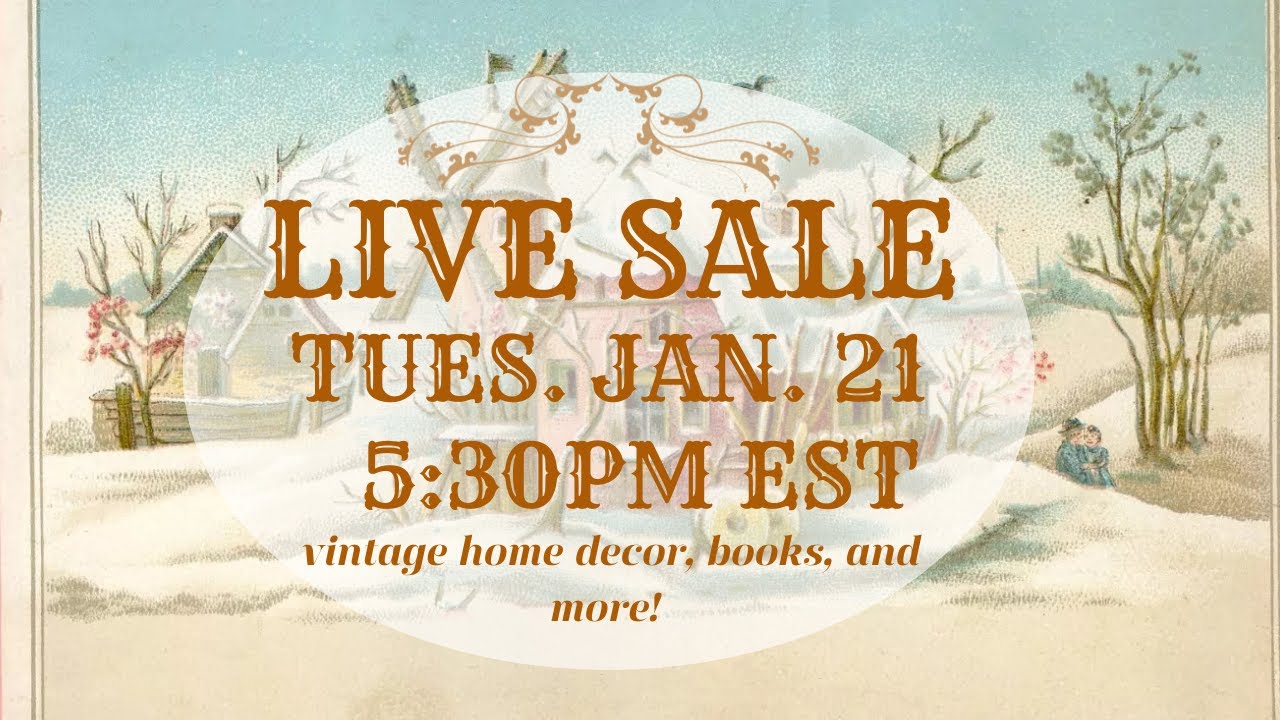 VINTAGE LIVE SALE 5:30PM EST | LIVE VINTAGE SALE | VINTAGE HOME DECOR ...