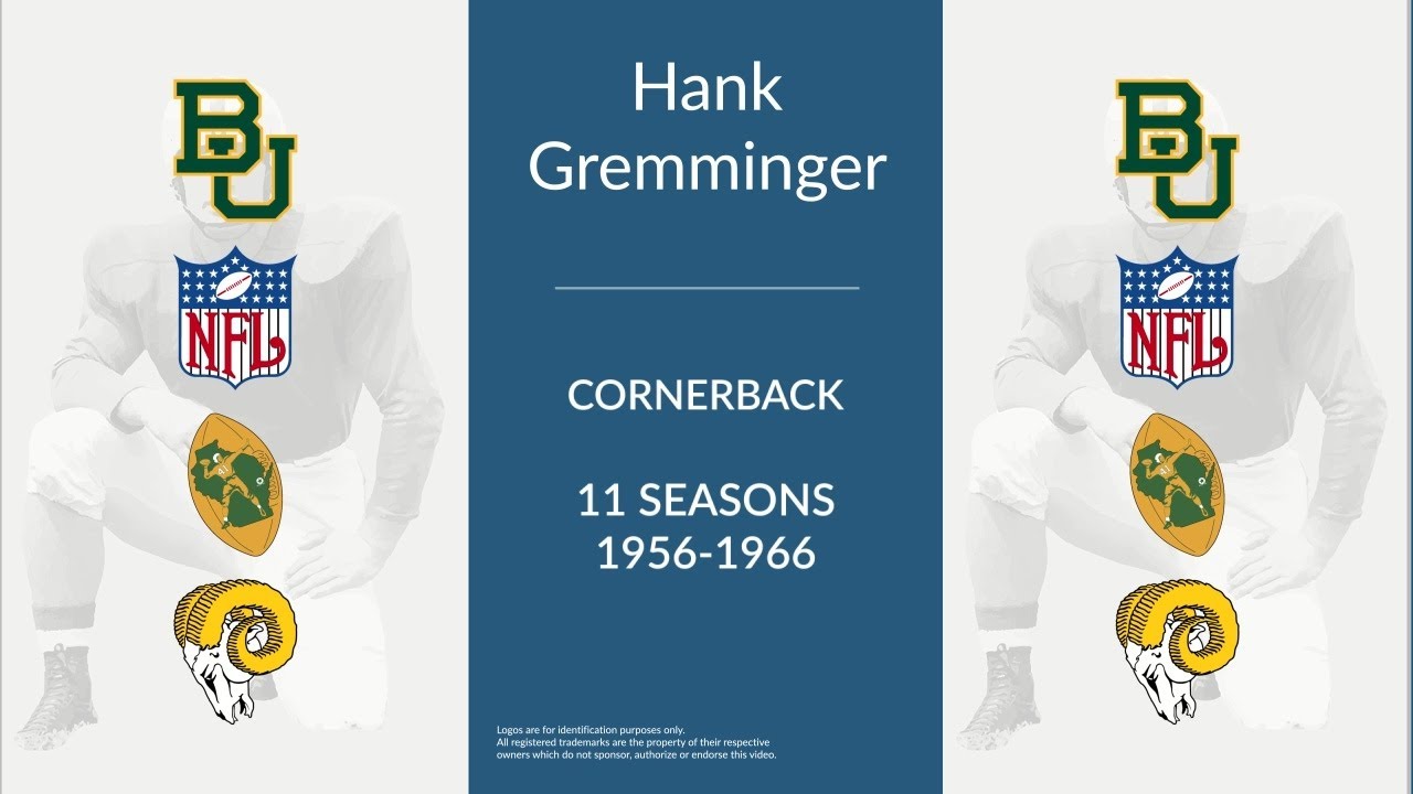 Hank Gremminger: Football Cornerback - YouTube