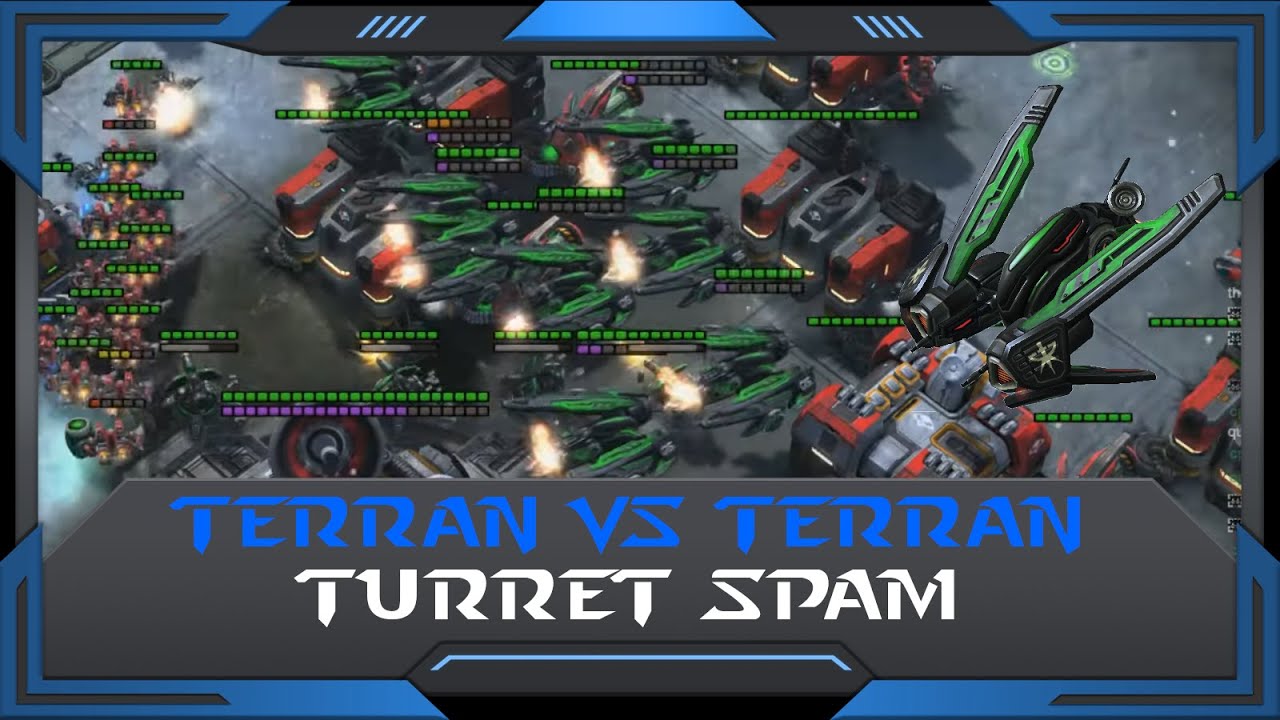 StarCraft 2 (RuFF Highlight): Turret Spam - YouTube