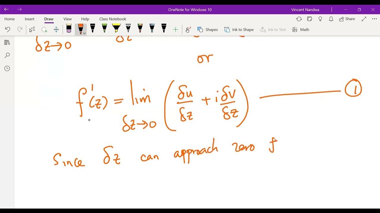 The Cauchy Riemann Equations - YouTube