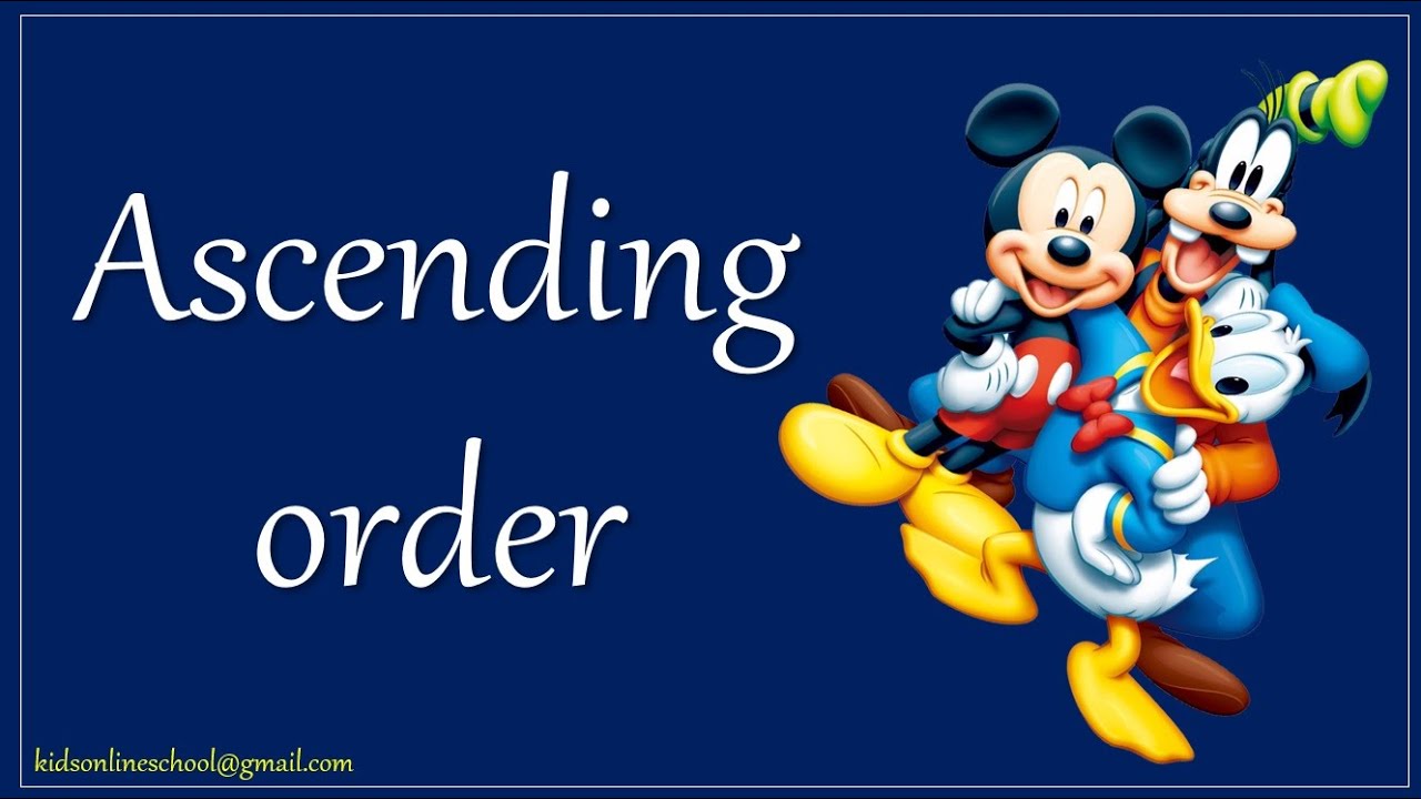 Ascending Order || Ascending Numbers || Math for Kids || kindergarten ...