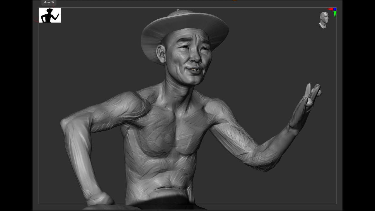 Zbrush Sculpting The Gambler - Blockout - YouTube