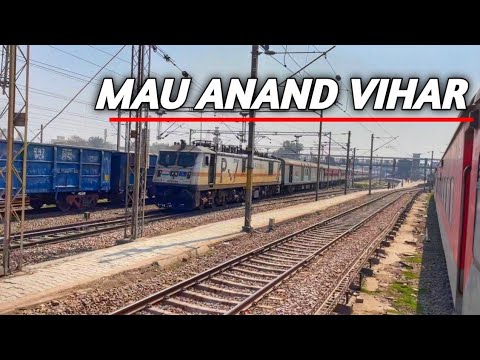 Mau Anand Vihar Super Fast Express Mau To Lucknow Journey 22539 *Unofficial Rajdhani 130Kmph ...