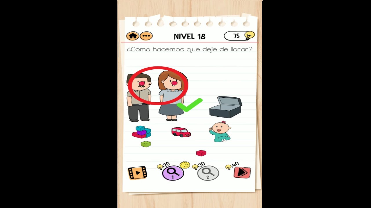 Brain Test 2 Nivel 18 | Como hacemos que deje de llorar | SOLUCIÓN La ...