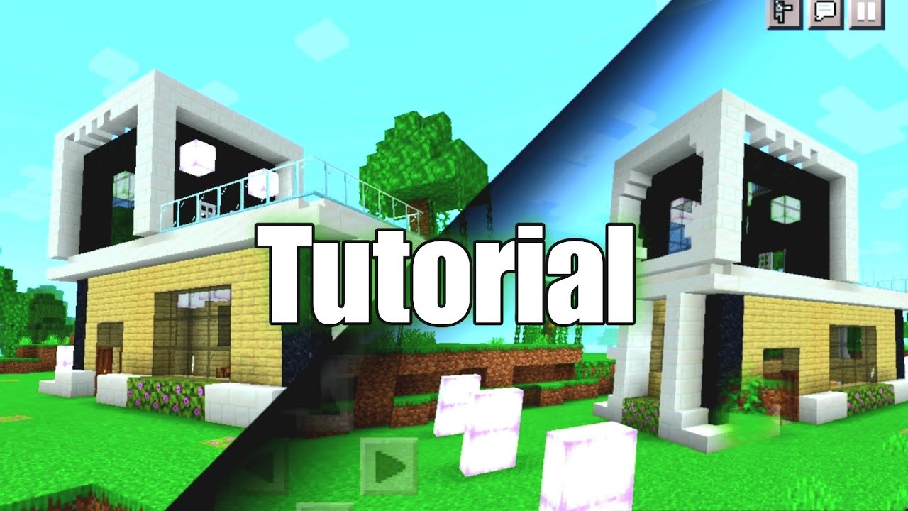 Minecraft, How to build a simple modern house for beginner 🏠 (tutotial ...