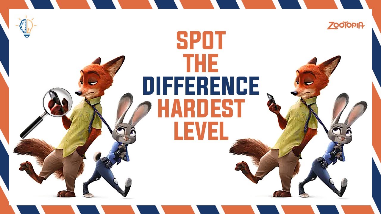 SPOT THE DIFFERENCE FROM IMAGE | ZOOTOPIA | VISHNU'S BRAIN TEASERS ...
