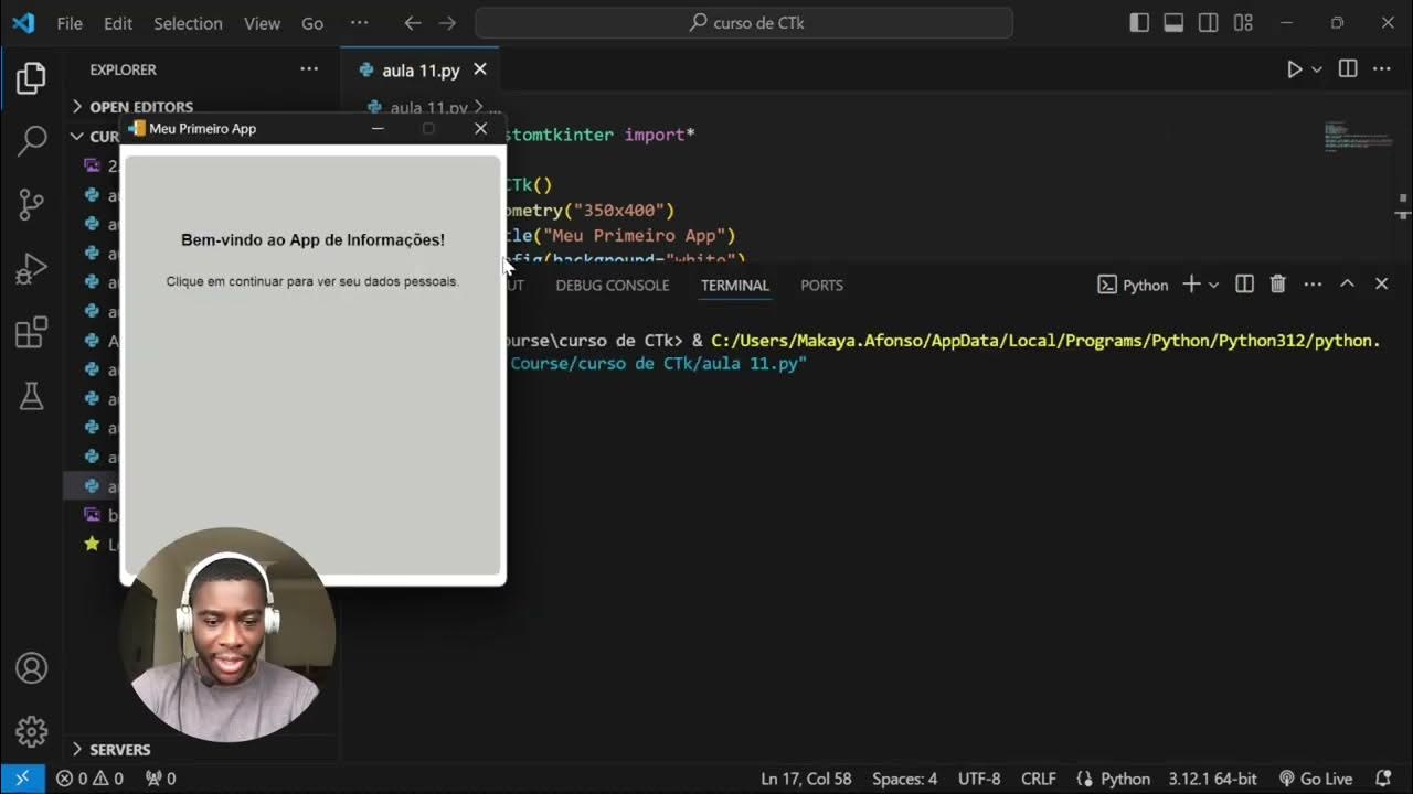 Aula 11: como navegar entre telas no customtkinter - YouTube