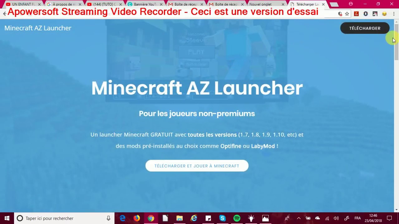 TUTO COMMENT INSTALLER MINECRAFT SUR PC (GRATUITEMENT) - YouTube